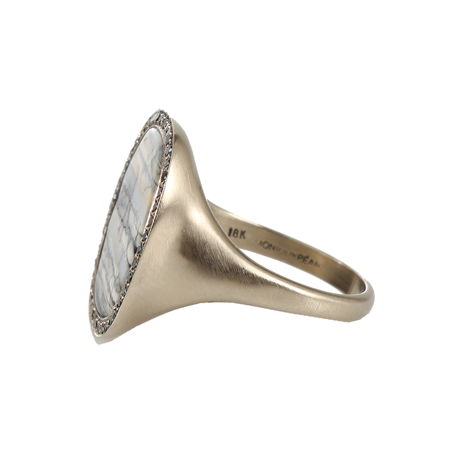 Marbled Fossilized Woolly Mammoth Ring | MONIQUE PEAN – Marissa Collections