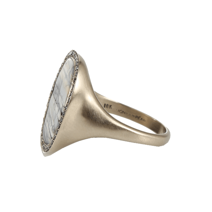 Marbled Fossilized Woolly Mammoth Ring | MONIQUE PEAN – Marissa Collections