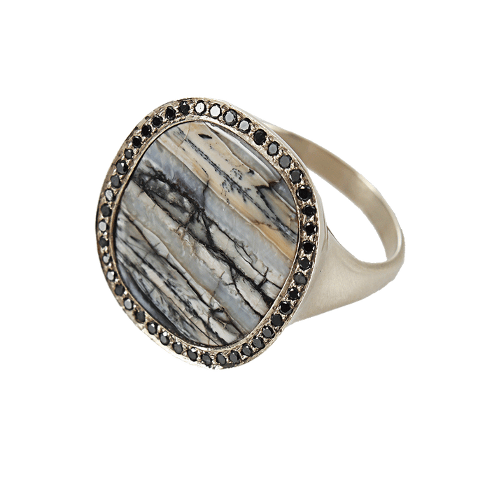 Marbled Fossilized Woolly Mammoth Ring | MONIQUE PEAN – Marissa Collections