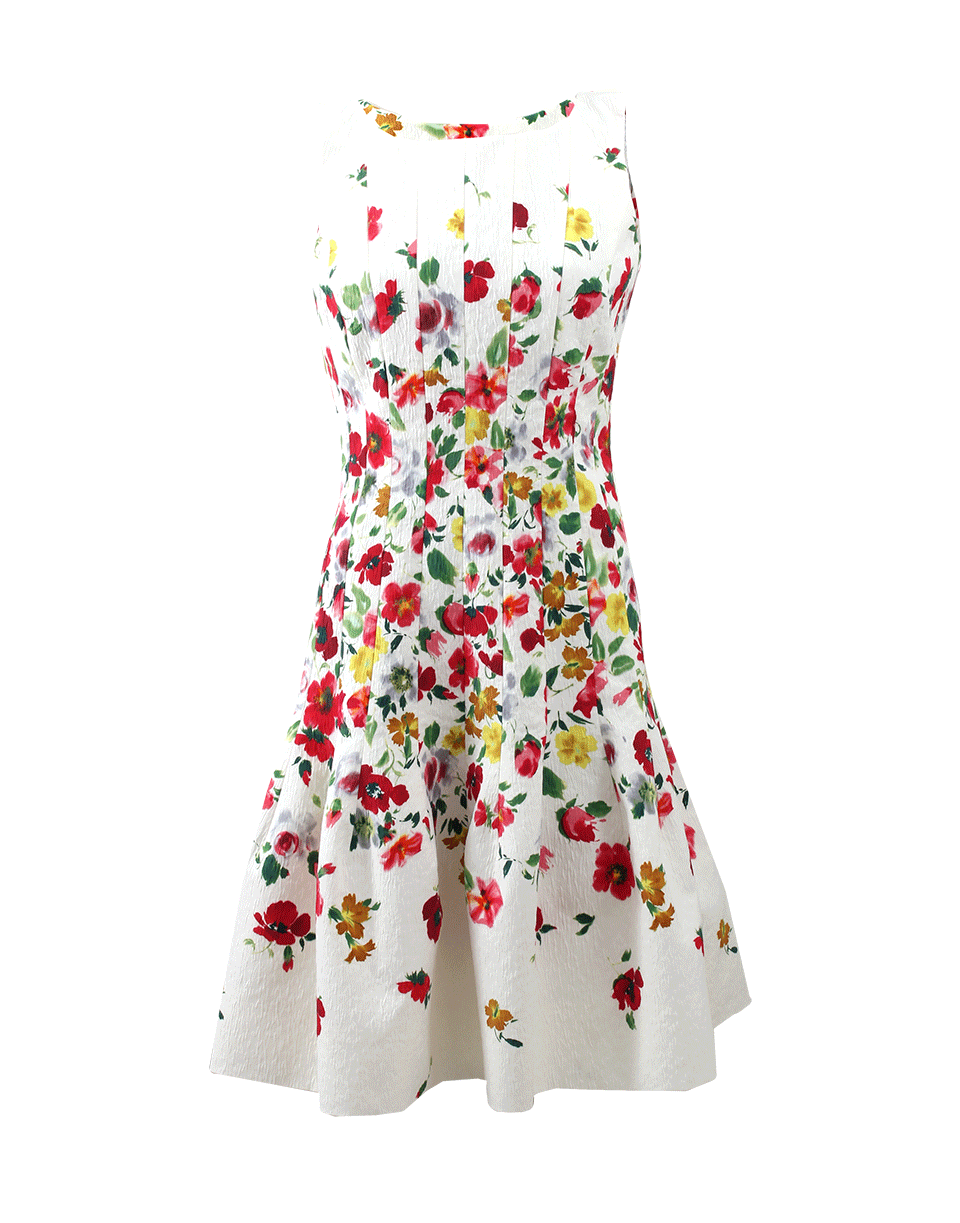Floral Cloque Dress | OSCAR DE LA RENTA – Marissa Collections