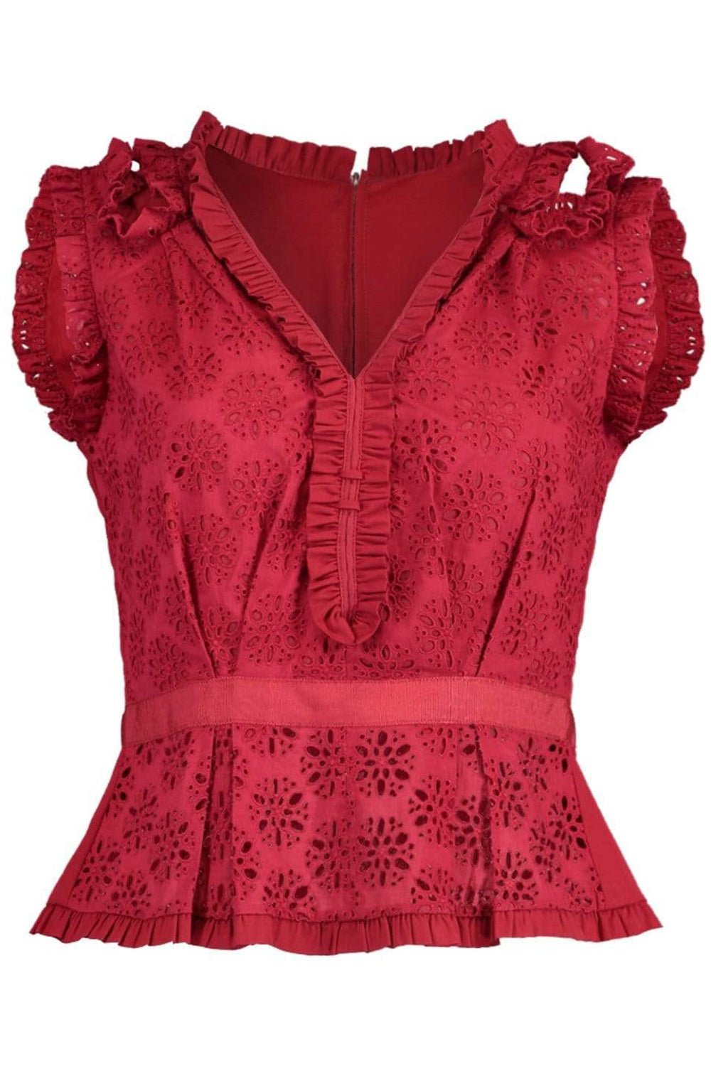 Sleeveless Cut Out Strap V-Neck Top | OSCAR DE LA RENTA – Marissa ...