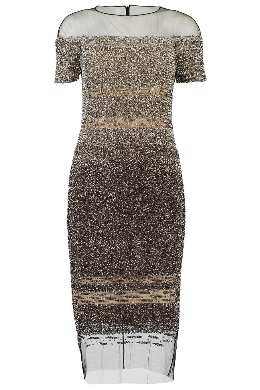 Signature Sequin Cocktail Dress - Smoke Bronze | PAMELLA ROLAND ...