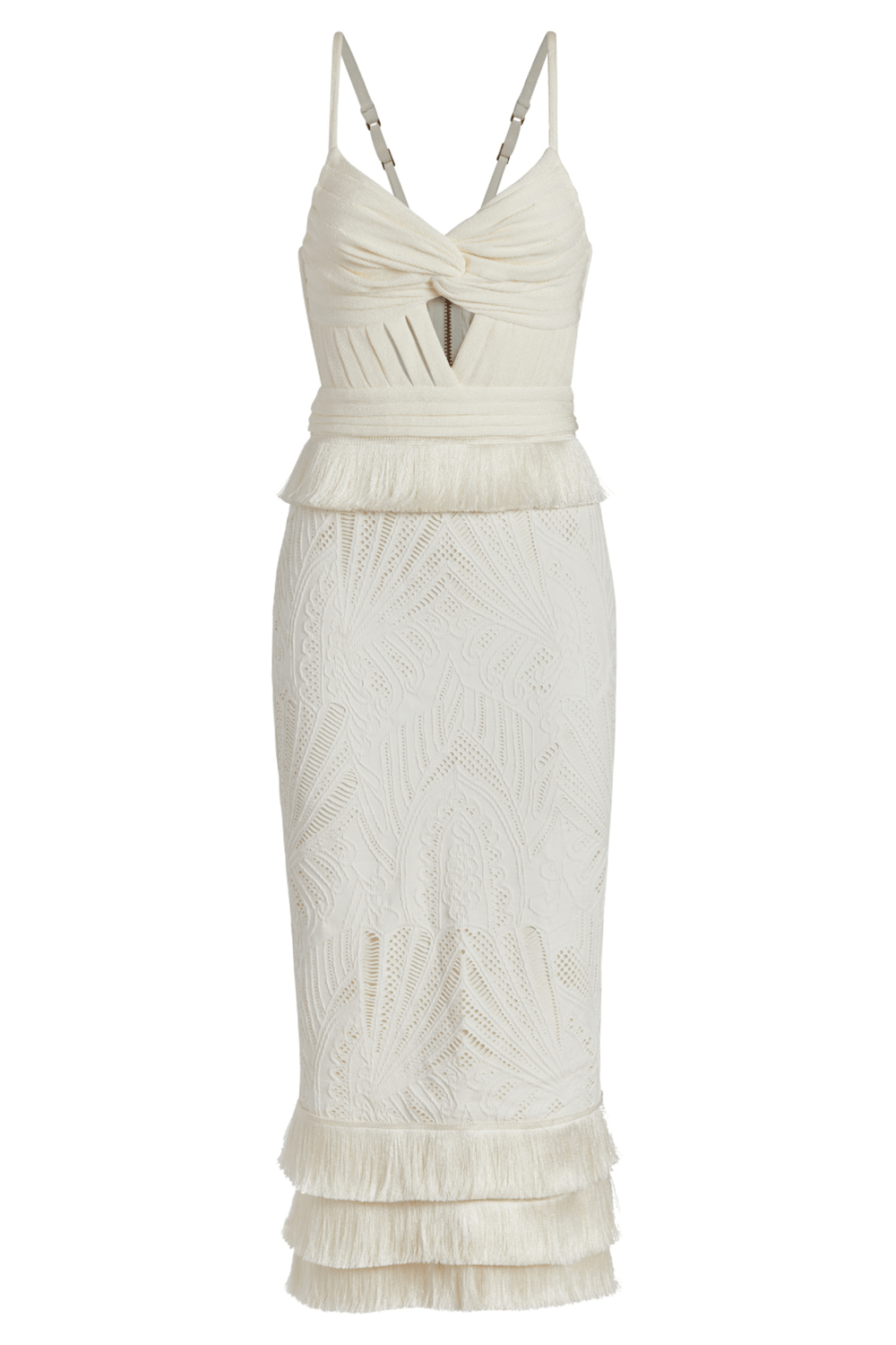 Twist Fringe Midi Dress | PATBO – Marissa Collections