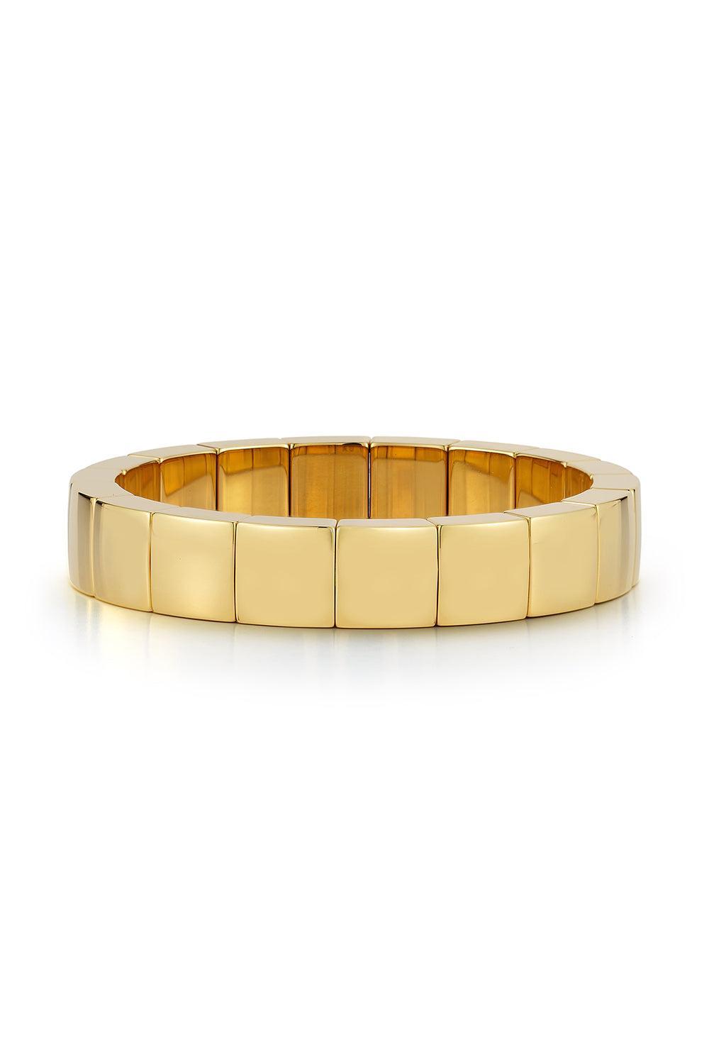 Gold Overlay Square Stretch Bracelet | ROBERTO DEMEGLIO – Marissa ...