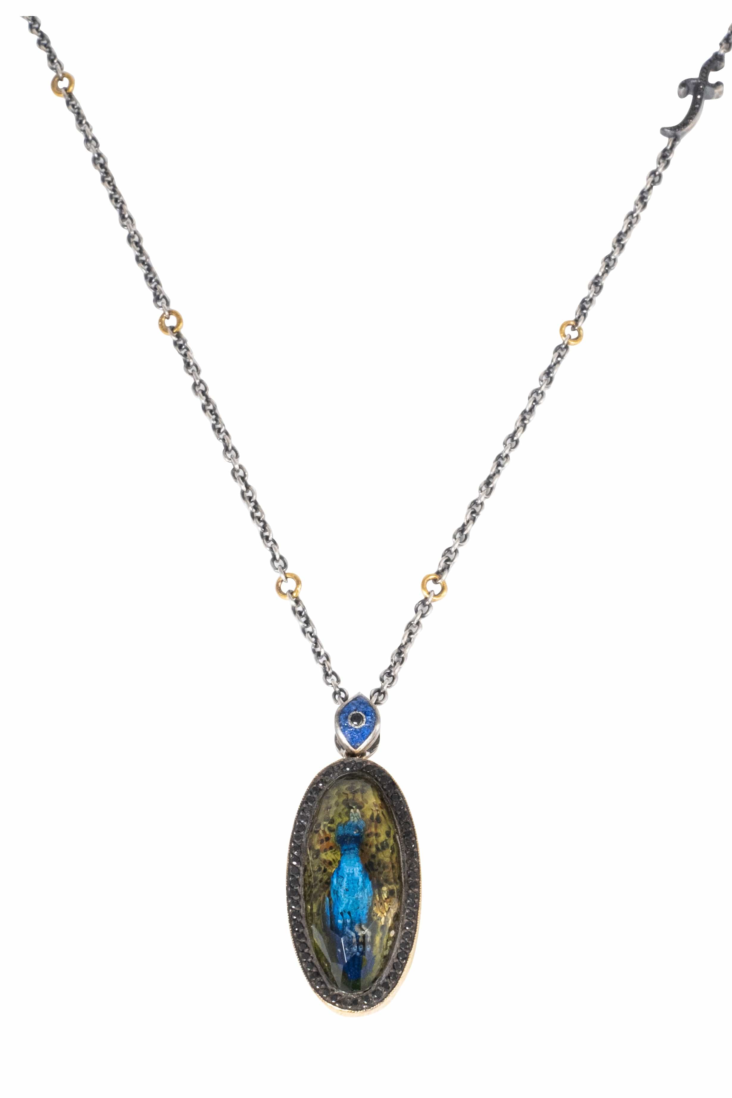 Carved Peacock Pendant Necklace | SEVAN BICAKCI – Marissa Collections