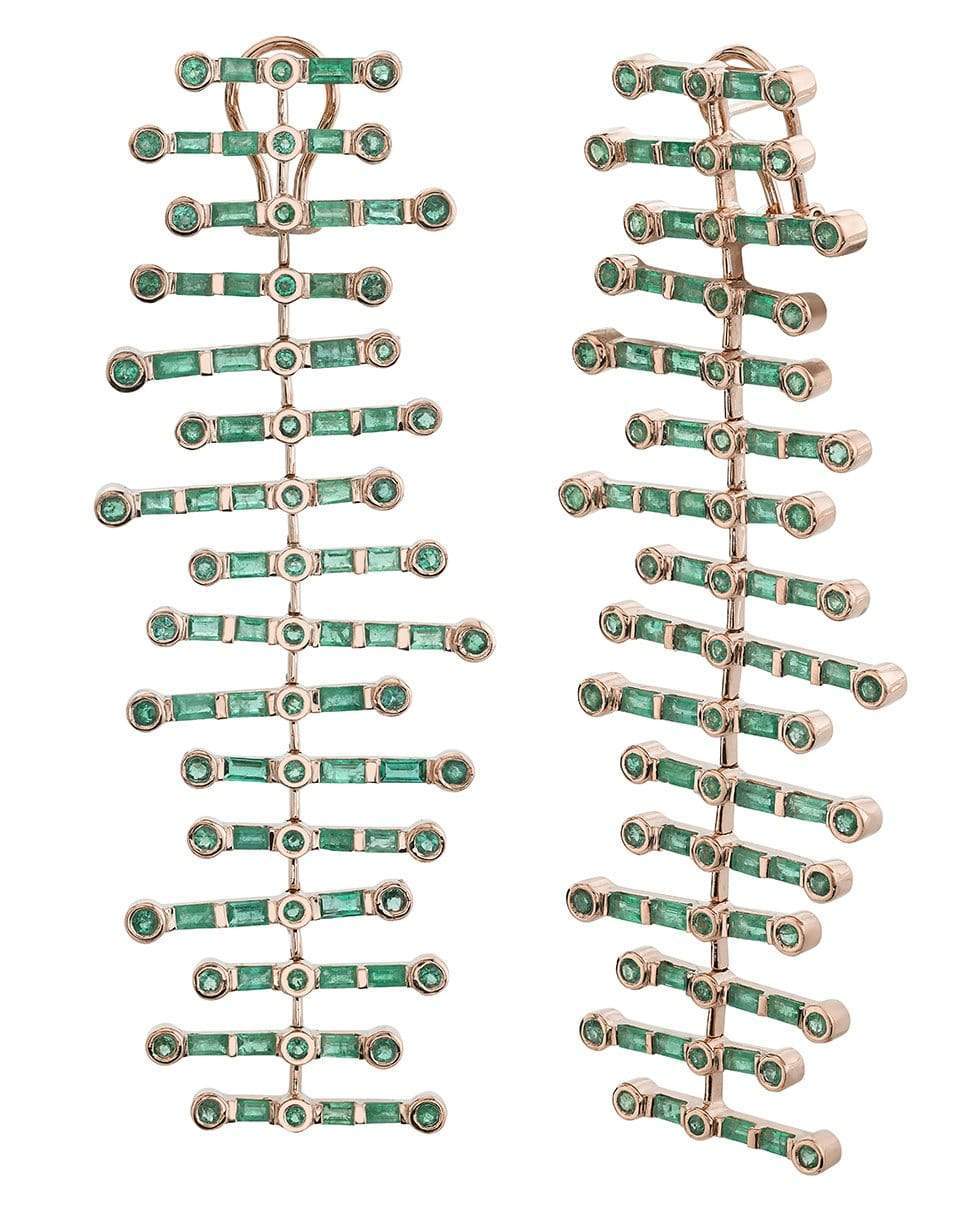Emerald and Diamond Fishbone Drop Earrings | SHAY JEWELRY – Marissa ...