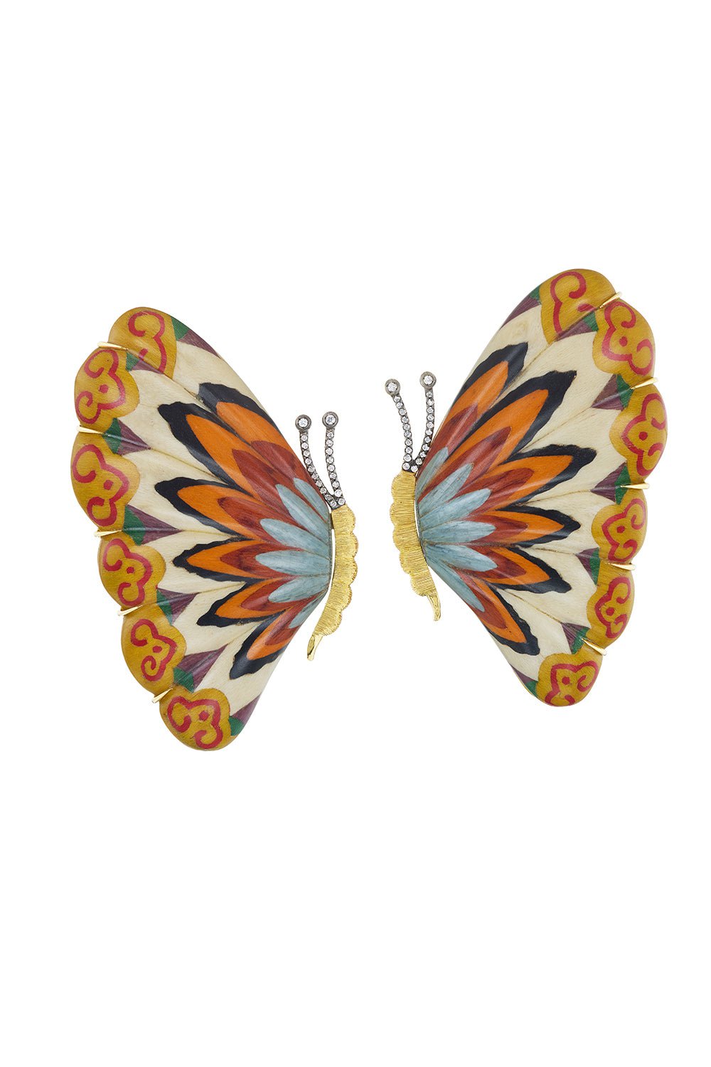Colorful Marquetry Butterfly Earrings | SILVIA FURMANOVICH – Marissa ...