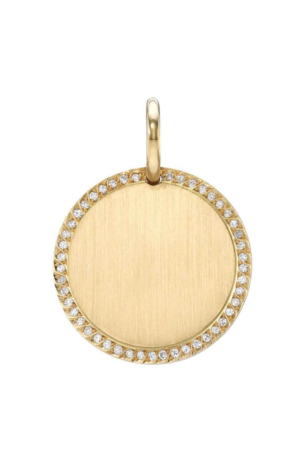 Diamond Frame Disc Pendant | SINGLE STONE – Marissa Collections
