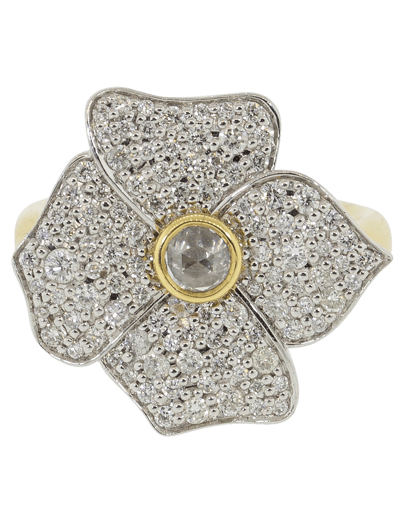 Hail Storm Diamond Flower Ring | SORELLINA – Marissa Collections
