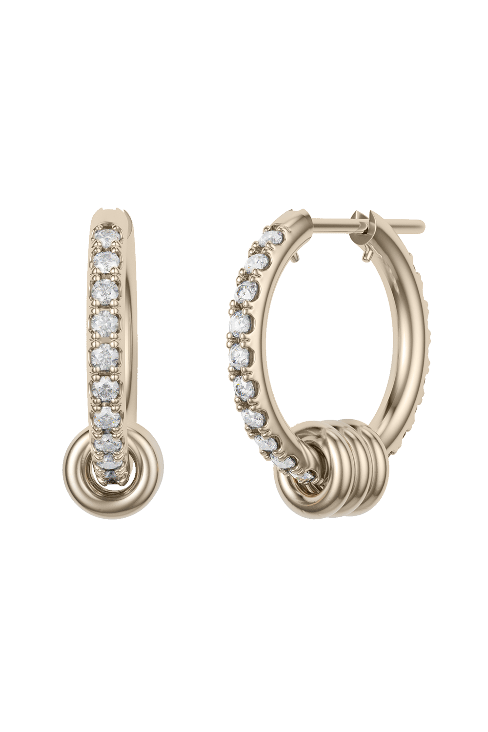Ara RG Gris Pavé Hoop Earrings – Marissa Collections