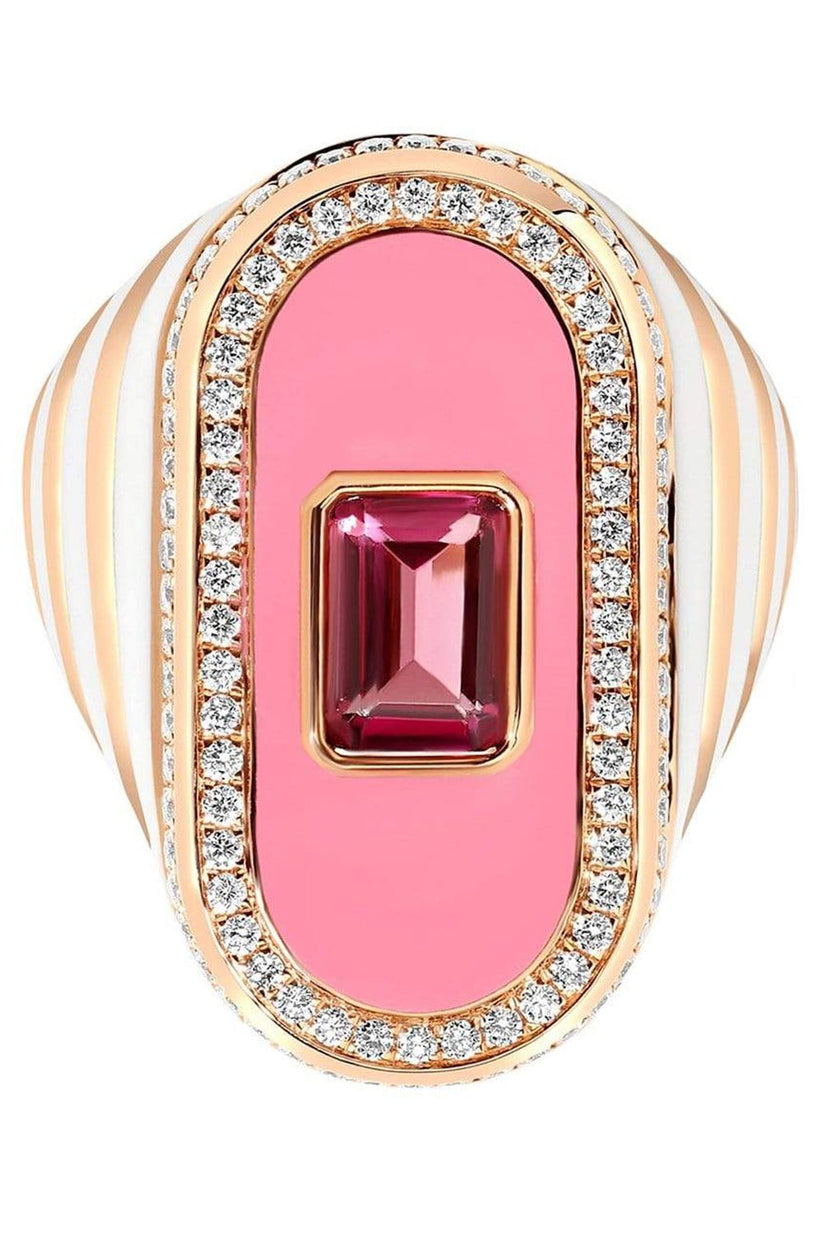 Battuta Pink Tourmaline and Enamel Ring | STATE PROPERTY – Marissa ...