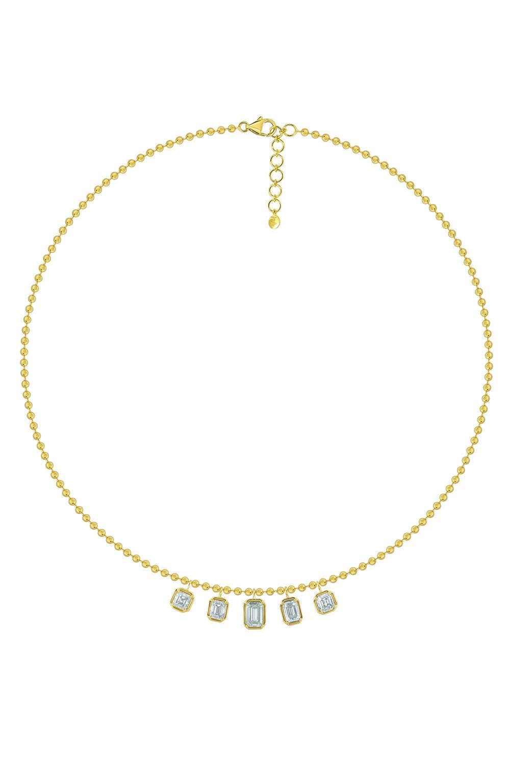 Five Diamond Drop Pendant Necklace | SUTRA – Marissa Collections