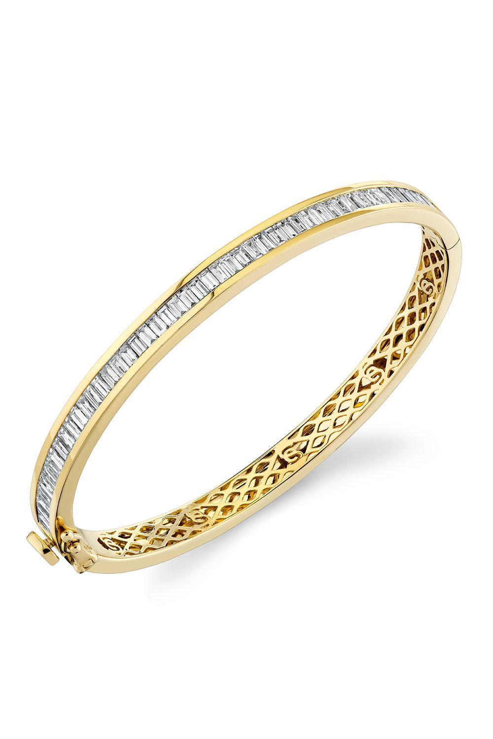Diamond Baguette Channel Set Bangle Bracelet | SYDNEY EVAN – Marissa ...