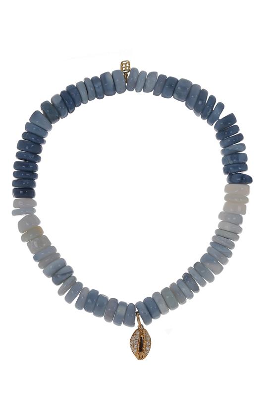 Small Cowrie Shell Charm Heishi Bead Bracelet | SYDNEY EVAN – Marissa ...