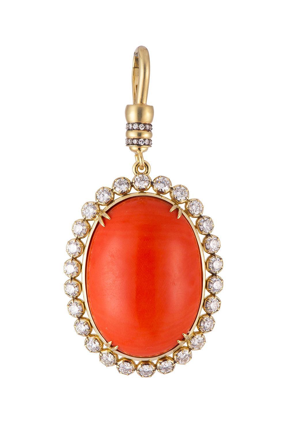 Diamond Vintage Coral Pendant | SYLVA & CIE – Marissa Collections