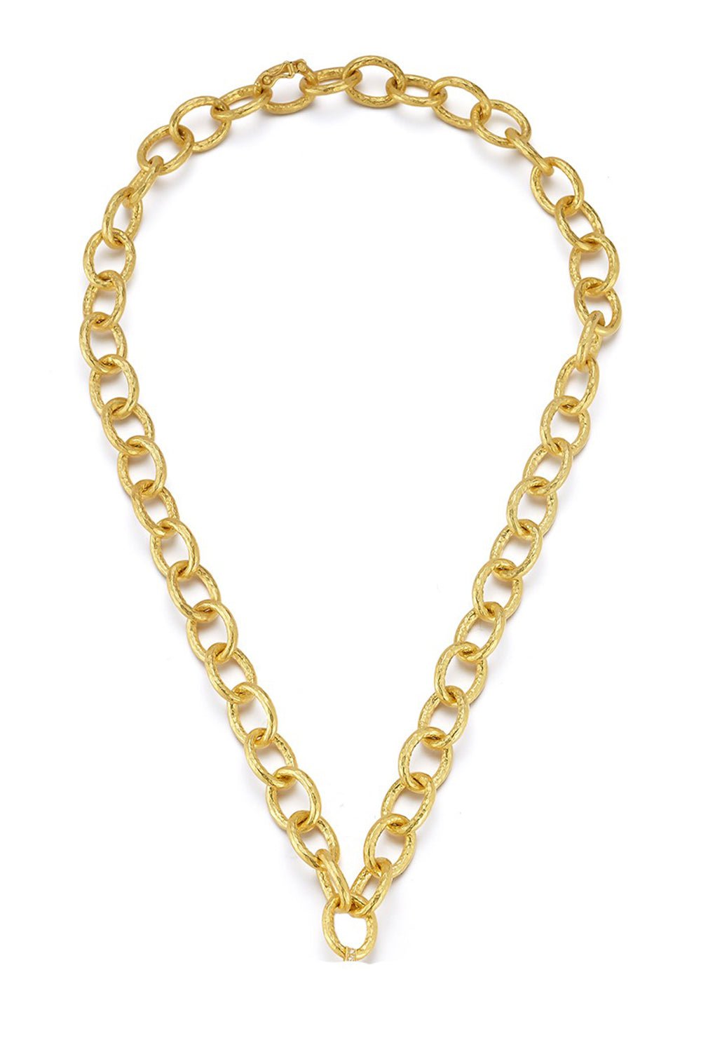 Modern Etruscan Textured Oval Link Chain | TANYA FARAH – Marissa ...