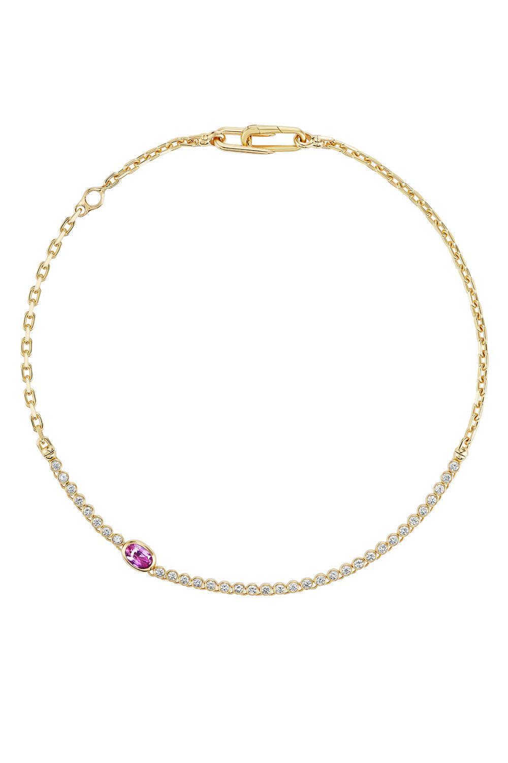 Pink Sapphire Vessel Tennis Necklace | UNIFORM OBJECT – Marissa Collections