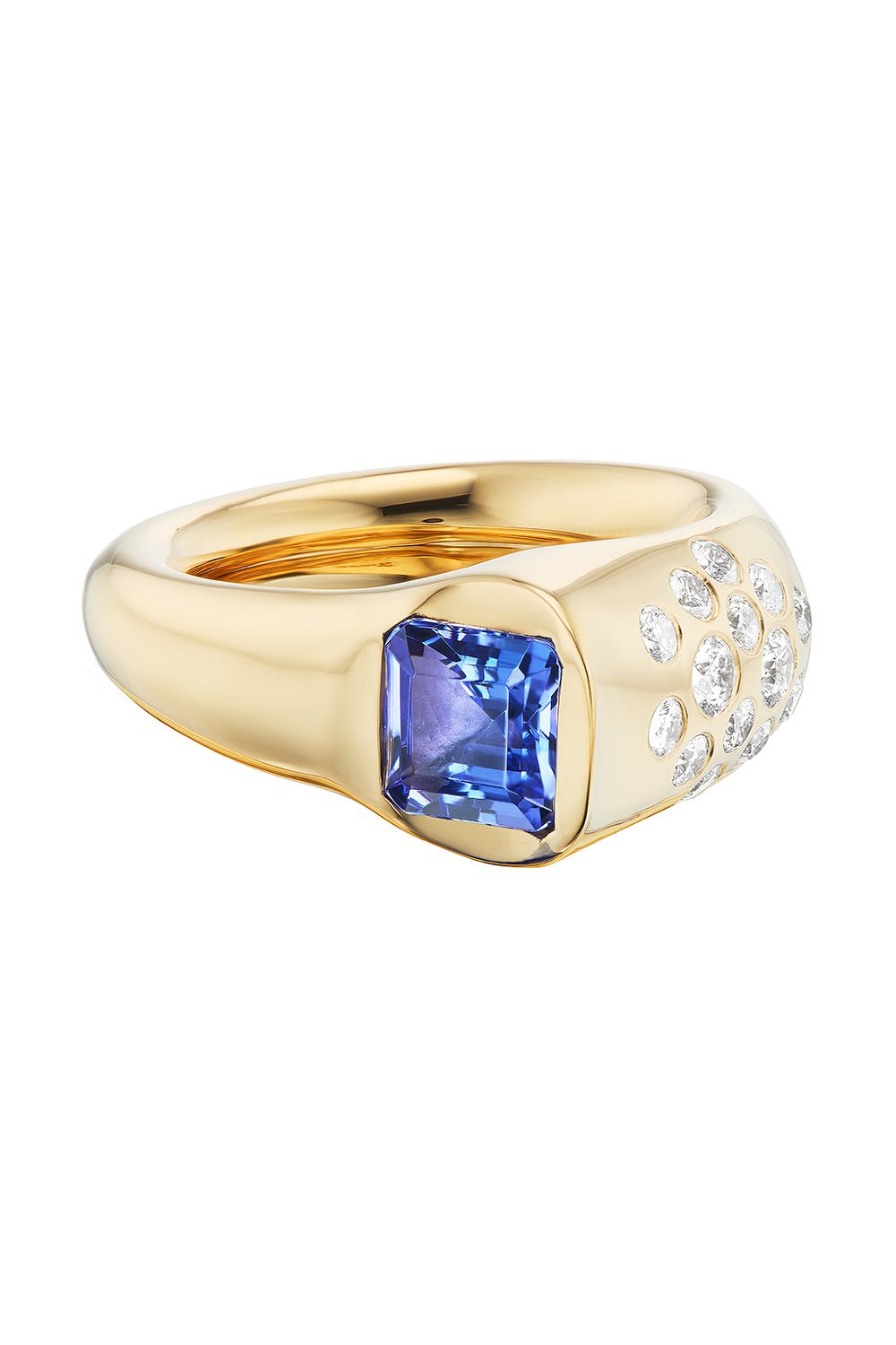 Blue Sapphire Diamond Battery Ring | UNIFORM OBJECT – Marissa Collections