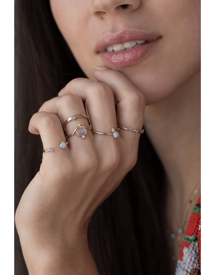 Tonal Four-Step Sapphire Ring | WWAKE – Marissa Collections