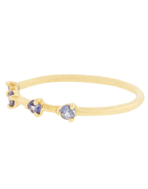 Tonal Four-Step Sapphire Ring | WWAKE – Marissa Collections
