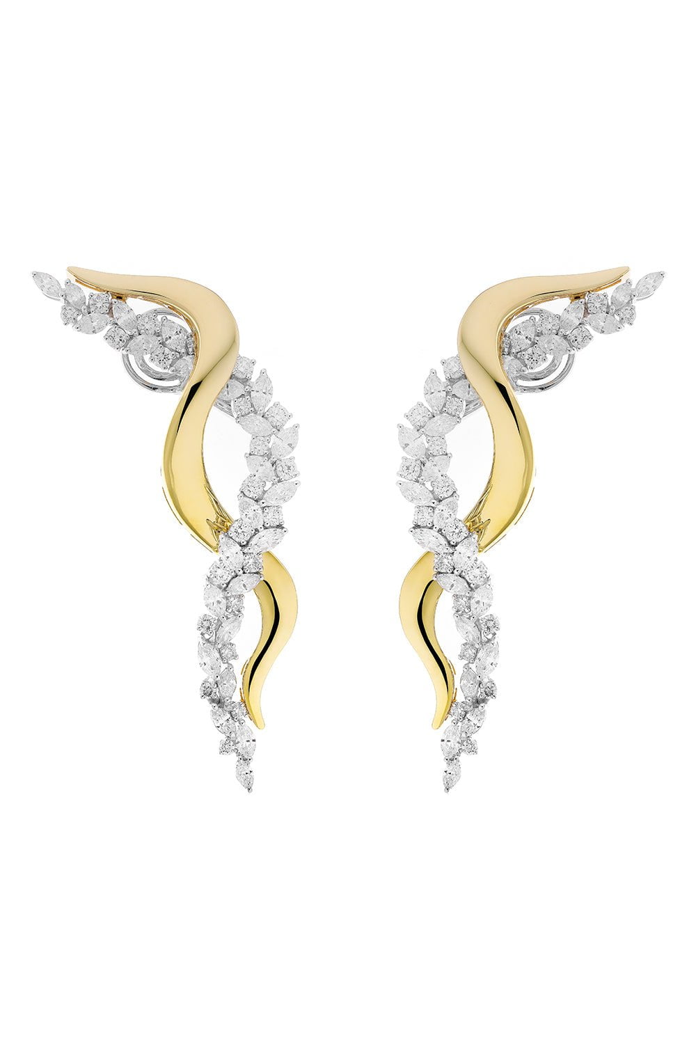 Golden Strada Twisted Drop Earrings | YEPREM JEWELLERY – Marissa ...
