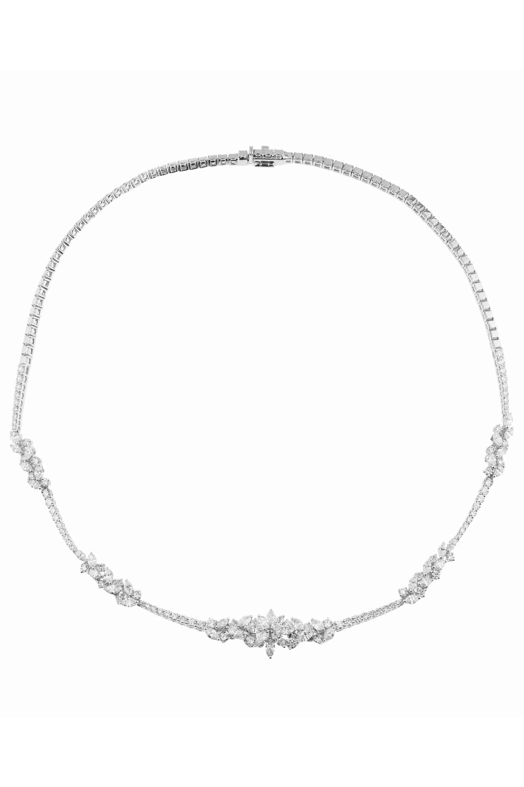 Diamond Flower Choker Necklace | YEPREM JEWELLERY – Marissa Collections