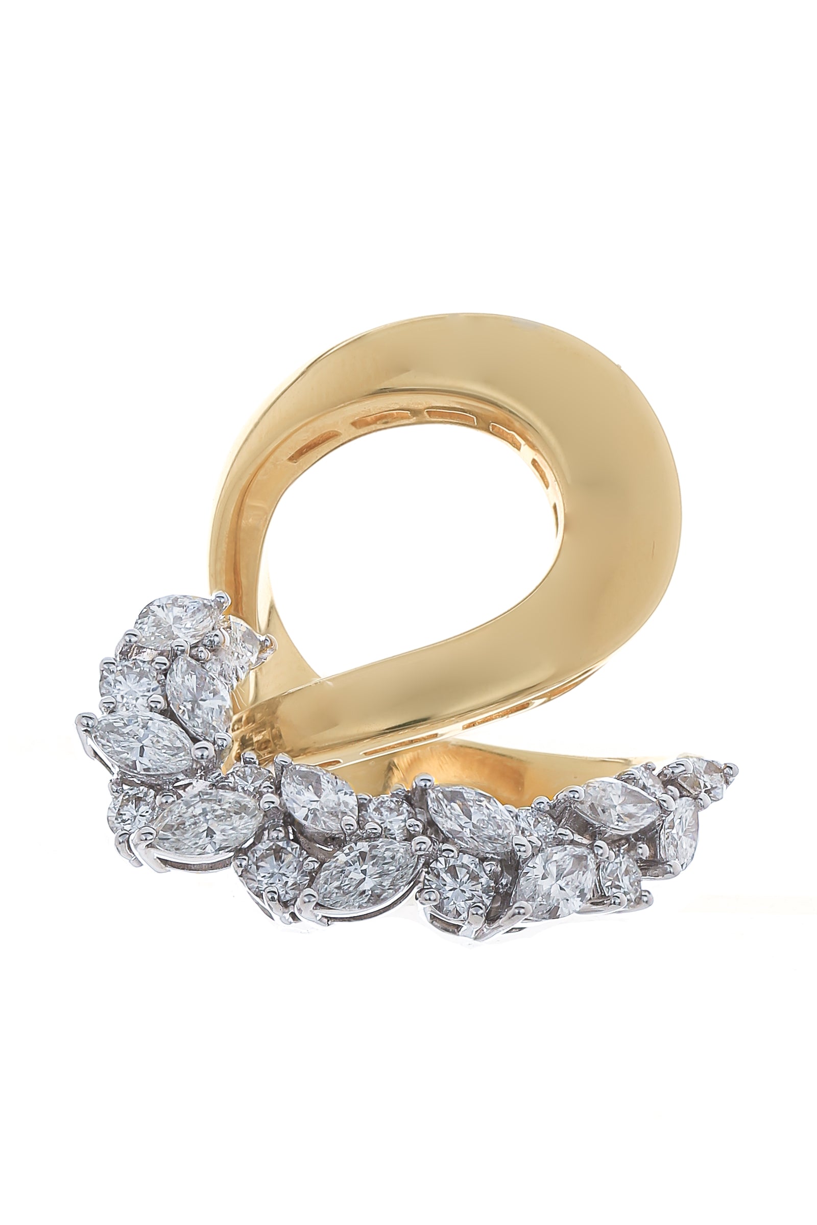 Golden Strada Open Loop Ring | YEPREM JEWELLERY – Marissa Collections