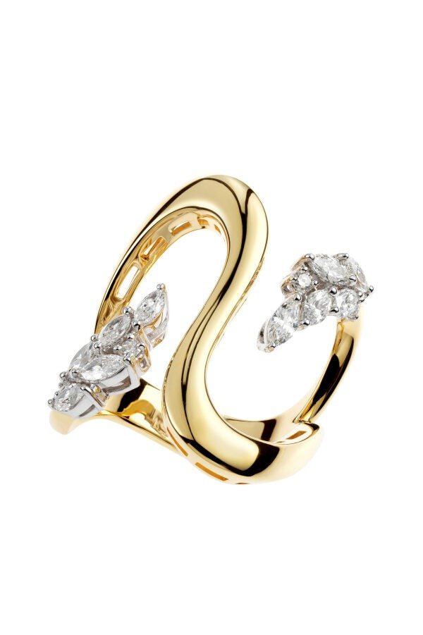 Golden Strada Stackable Ring | YEPREM JEWELLERY – Marissa Collections