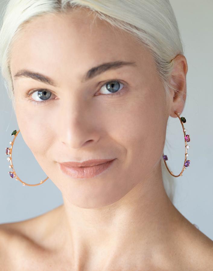 6cm Rugiada Rainbow Hoop Earrings – Marissa Collections