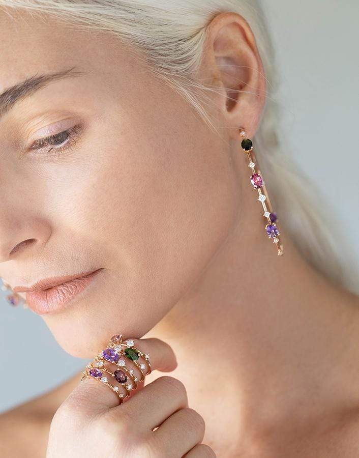 6cm Rugiada Rainbow Hoop Earrings – Marissa Collections